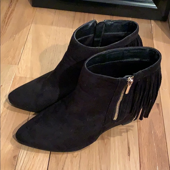 JustFab | Shoes | Fringe Booties | Poshmark